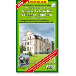 Radwander- und Wanderkarte Havell&auml;ndisches Luch, Nauen, Fehrbellin, Friesack, Ri...