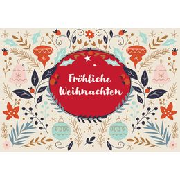 Weihnachtskarte - Fr&ouml;hliche Weihnachten (6 St&uuml;ck)