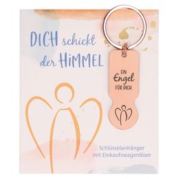 Schl&uuml;sselanh&auml;nger mit Einkaufswagenl&ouml;ser - Dich schickt der Himmel (1 St&uuml;ck)
