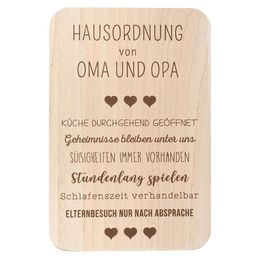 Dekotafel &raquo;Hausordnung von Oma und Opa&laquo;
