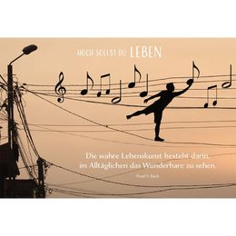 Geburtstagskarte - Hoch sollst du leben (6 St&uuml;ck)