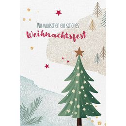 Weihnachtskarte - Wir w&uuml;nschen ein sch&ouml;nes Weihnachtsfest (6 St&uuml;ck)