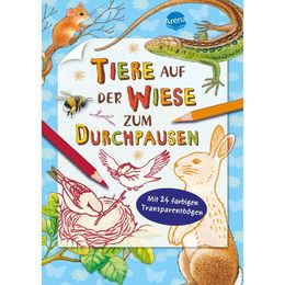 Tiere auf der Wiese zum Durchpausen