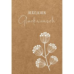 Geburtstagskarte - Herzlichen Gl&uuml;ckwunsch (6 St&uuml;ck)