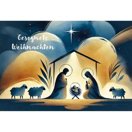 Weihnachtskarte - Gesegnete Weihnachten (6 St&uuml;ck)