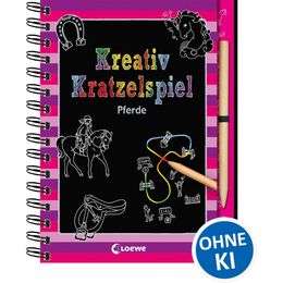 Kreativ-Kratzelspiel: Pferde