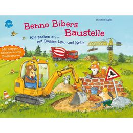 Benno Bibers Baustelle. Alle packen an, mit Bagger, LKW und Kran
