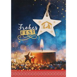 Gl&uuml;ckwunschkarte Frohes Fest (5 St&uuml;ck)