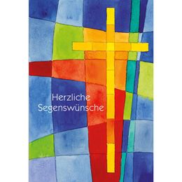 Gl&uuml;ckwunschkarte zum Priesterjubil&auml;um - Herzliche Segensw&uuml;nsche (3 St&uuml;ck)