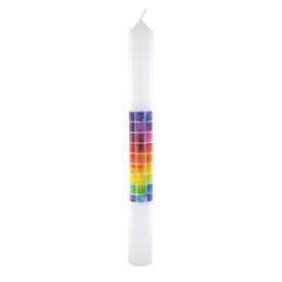 Kommunionkerze mit Druckmotiv Symbole (1 St&uuml;ck)