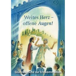Gl&uuml;ckwunschkarte - Gl&uuml;ckw&uuml;nsche zur Erstkommunion (6 St&uuml;ck)