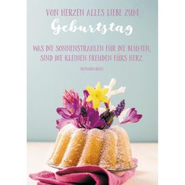 Postkarte Von Herzen alles Liebe zum Geburtstag (10 St&uuml;ck)