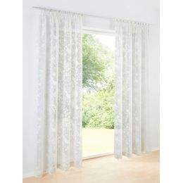 Gardine HEINE HOME, B:140cm H:175cm, wei&szlig;, Leinen, Polyester, Viskose, Gardinen
