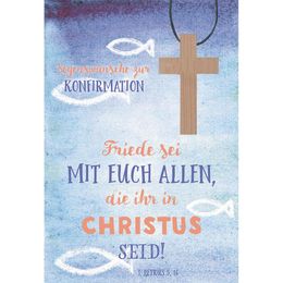 Gl&uuml;ckwunschkarte Segensw&uuml;nsche zur Konfirmation (5 St&uuml;ck)