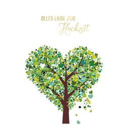 Gl&uuml;ckwunschkarte - Alles Liebe zur Hochzeit (6 St&uuml;ck)