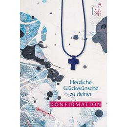Gl&uuml;ckwunschkarte Herzliche Gl&uuml;ckw&uuml;nsche zu deiner Konfirmation (5 St&uuml;ck)