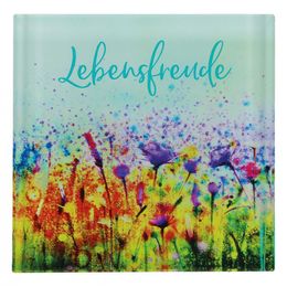 Glasquader zum Aufh&auml;ngen - Lebensfreude (1 St&uuml;ck)