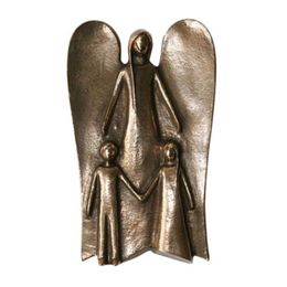 Bronzerelief Schutzengel mit zwei Kindern (1 St&uuml;ck)