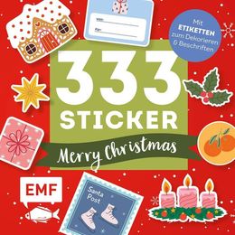 333 Sticker - Merry Christmas: Geschenk-Etiketten und Aufkleber mit beschreibbar...