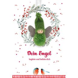 Weihnachtskarte - Dein Engel begleite und beh&uuml;te dich (1 St&uuml;ck)