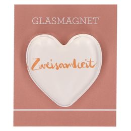Herz-Glasmagnet - Zweisamkeit (1 St&uuml;ck)