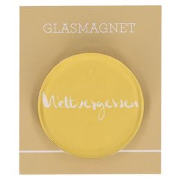 Kreis-Glasmagnet - Weltvergessen (1 St&uuml;ck)