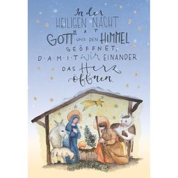 Weihnachtskarte - In der heiligen Nacht... (6 St&uuml;ck)