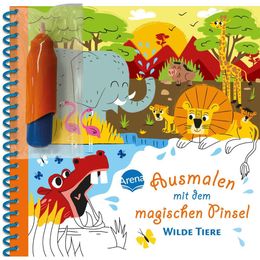 Ausmalen mit dem magischen Pinsel. Wilde Tiere