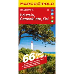 MARCO POLO Freizeitkarte 2 Holstein, Ostseek&uuml;ste, Kiel 1:100.000