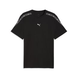 T-Shirt Puma "Essentials Tape T-Shirt Herren", Herren, Gr. L, schwarz, Obermaterial: 100% Baumwolle. Rippe: 20% Polyester, 80% Baumwolle, regular fit, Rundhals, Shirts T-Shirt
