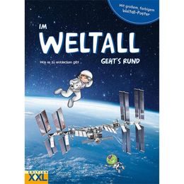 Edition XXl GmbH Im Weltall geht's rund - mit gro&szlig;em, farbigem Weltall-Poster