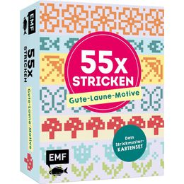 55 x stricken - Gute-Laune-Motive: Deine Strickmustersammlung als Kartenset