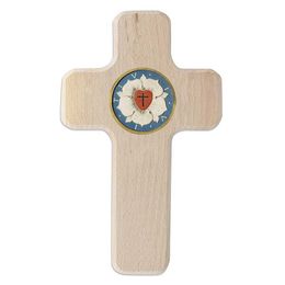 Holzkreuz Lutherrose (1 St&uuml;ck)