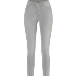 MAC Damen 7/8-Jeans "Dream Chic", grau, Gr. 44, Denim/Jeans, Obermaterial: 89% Baumwolle, 9% Polyester, 2% Elasthan, Jeans, verk&uuml;rzte Form mit