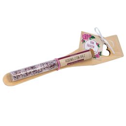 Geschenkset Von Herzen Pfannenwender und Rosenbl&uuml;tensalz