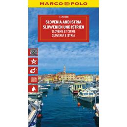 MARCO POLO Reisekarte Slowenien und Istrien 1:250.000