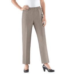 CLASSIC COME ON Damen Schlupfhose, beige, Gr. 20, meliert, unifarben, 53% Polyester, 43% Schurwolle, 4% Elasthan, Hosen