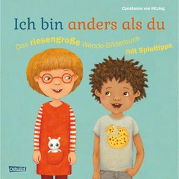 Carlsen Verlag Ich bin anders als du - Ich bin wie du: Das riesengro&szlig;e Wende-Bilderbuch mit Spi...