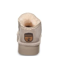 Bearpaw Damen Winterboots "Lyanna Platform", Gr. 41, beige, Veloursleder, Schuhe, Plateauboots, Schlupfstiefel mit Plateausohle