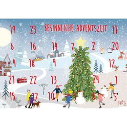 Adventskalenderkarte - Besinnliche Adventszeit (6 St&uuml;ck)