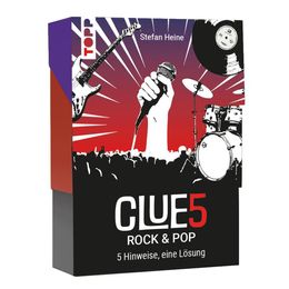 CLUE5 #Rock & Pop. 5 Hinweise, nur eine L&ouml;sung. Das Trend-Quiz f&uuml;r deine Tasche