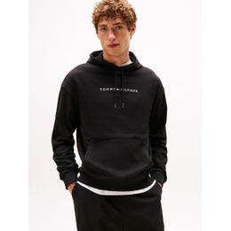 Herren Hoodie, Tommy Hilfiger Underwear, Gr. S, schwarz, Sweatware, Obermaterial: 50% Baumwolle, 50% Polyester, Sweatshirts, mit Stickerei, Regualr