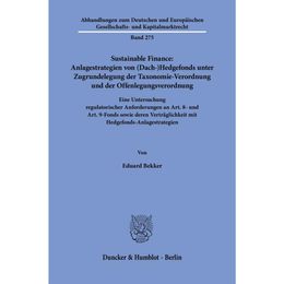 Sustainable Finance: Anlagestrategien von (Dach-)Hedgefonds unter Zugrundelegung...