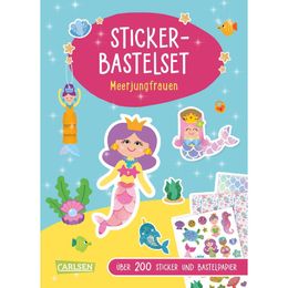 Carlsen Verlag Bastelset f&uuml;r Kinder: Sticker-Bastelset: Meerjungfrauen