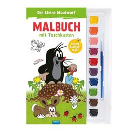 Tr&ouml;tsch Der kleine Maulwurf Malbuch mit Tuschkasten