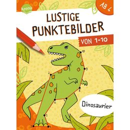 Lustige Punktebilder von 1-10. Dinosaurier