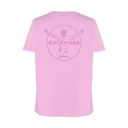 Chiemsee Damen T-Shirt, rosa, Gr. XS, unifarben, 100% Baumwolle, Shirts, - mit gro&szlig;em Backprint