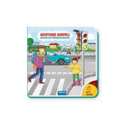 Tr&ouml;tsch Pappenbuch mit Licht Achtung Ampel Sicher im Stra&szlig;enverkehr