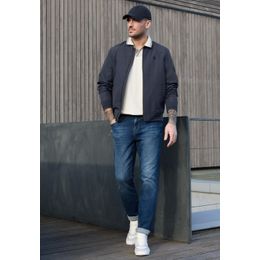 Street One MEN Herren Blouson, blau, Gr. XL, unifarben, Stoff, Obermaterial: 100% Polyester. Futter: 100% Polyester, Jacken, mit Stehkragen