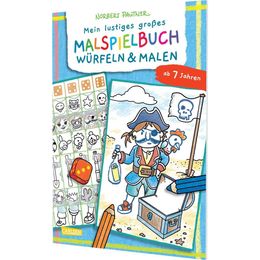 Carlsen Verlag Mein lustiges gro&szlig;es Malspielbuch: W&uuml;rfeln & Malen (ab 7 Jahren)